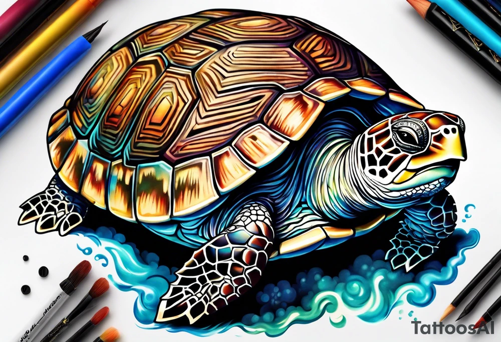 Taylor Turtle tattoo idea | TattoosAI