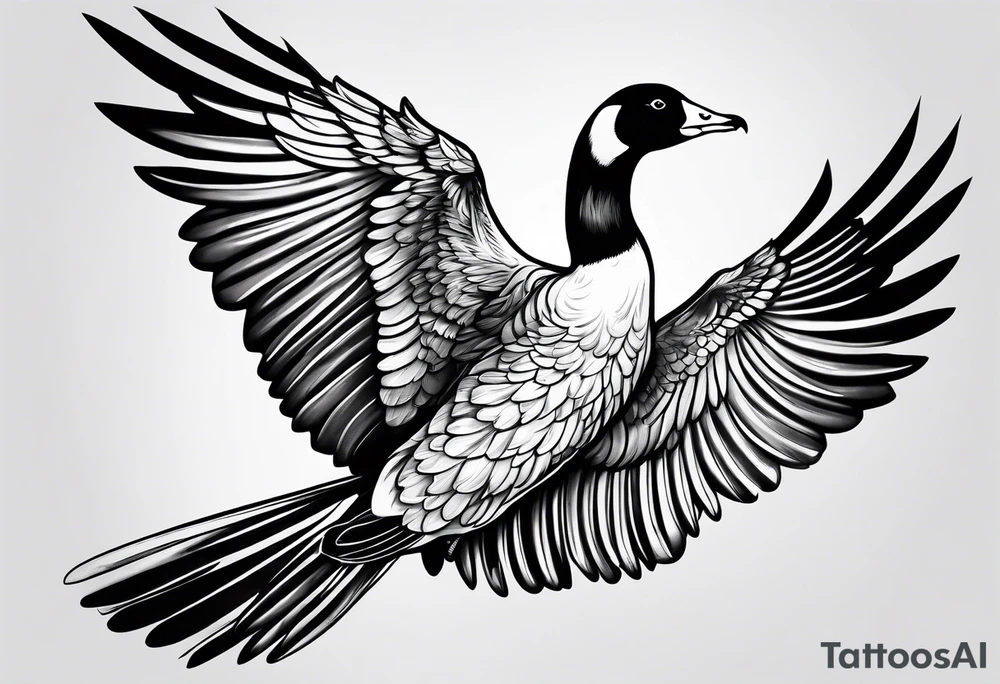 Goose wing tattoo idea | TattoosAI