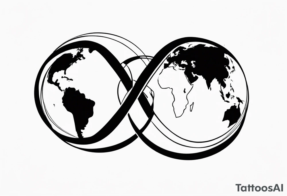 Combine infinity symbol and the earth in to a love couple tattoo tattoo ...
