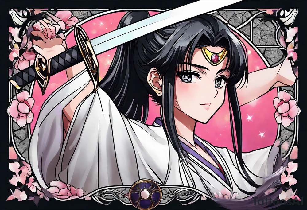 Byakuya shikai sword with Jillian’s yo Yo and the sailor moon moon ...