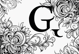 Cursive letter G tattoo idea | TattoosAI