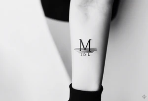 Create a small tattoo on the forearm with the initials MLJ, date of ...