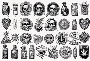 Drugs and money tattoo idea | TattoosAI