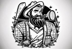 Lumber jack tattoo idea | TattoosAI