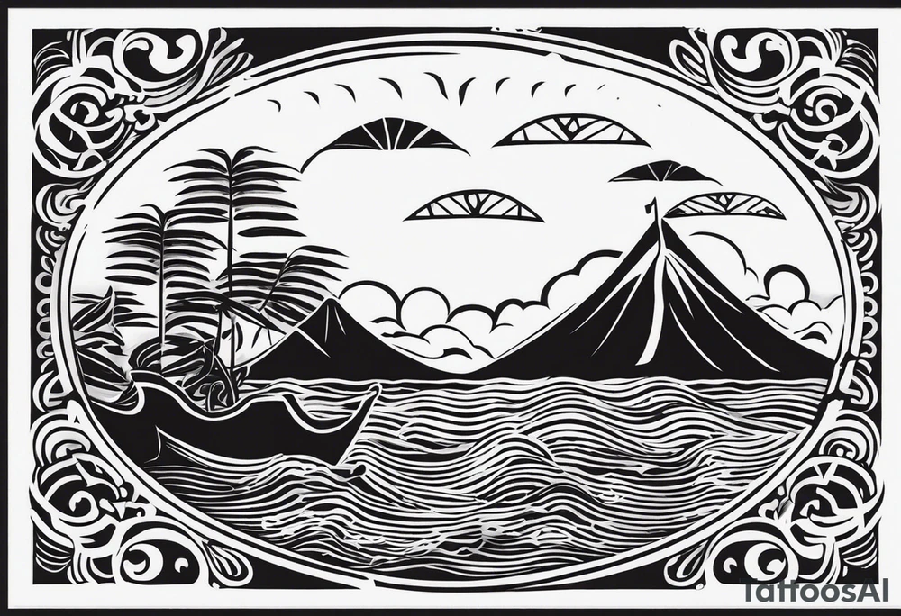 The symbol of the moluccan Parang salawaku tattoo idea | TattoosAI