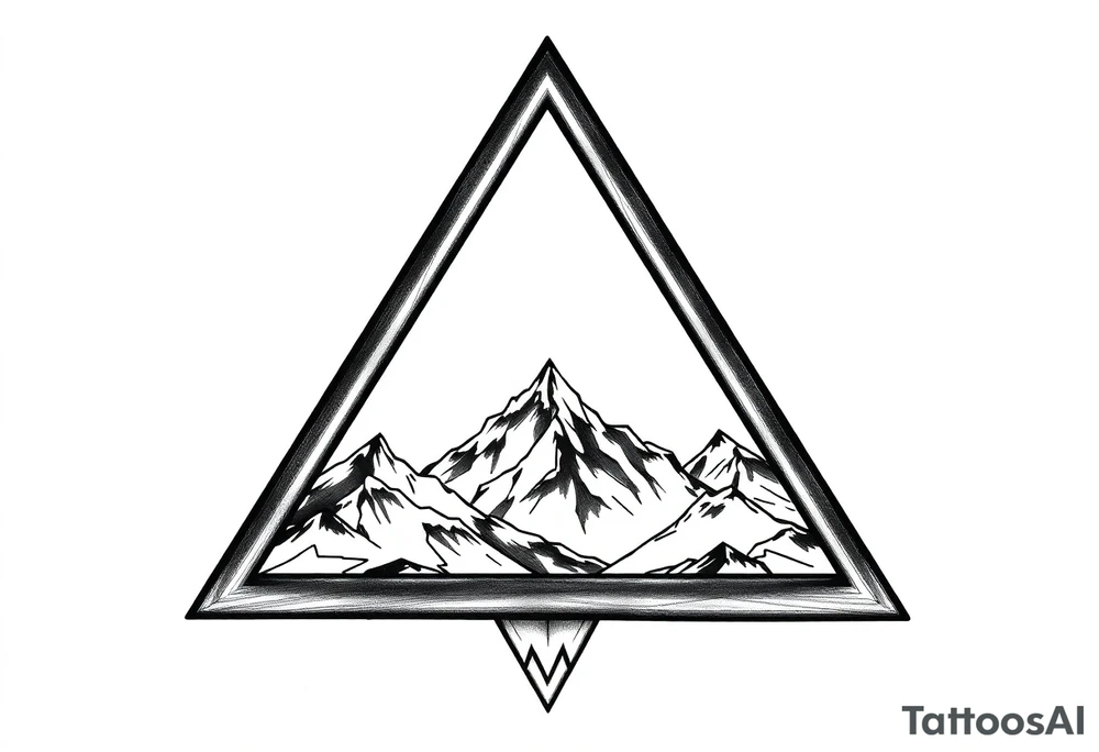 Triangle with mountain inside. There are 3 triangles tattoo idea ...