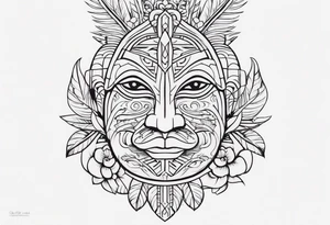 Polynesian minimal neck tattoo tattoo idea | TattoosAI
