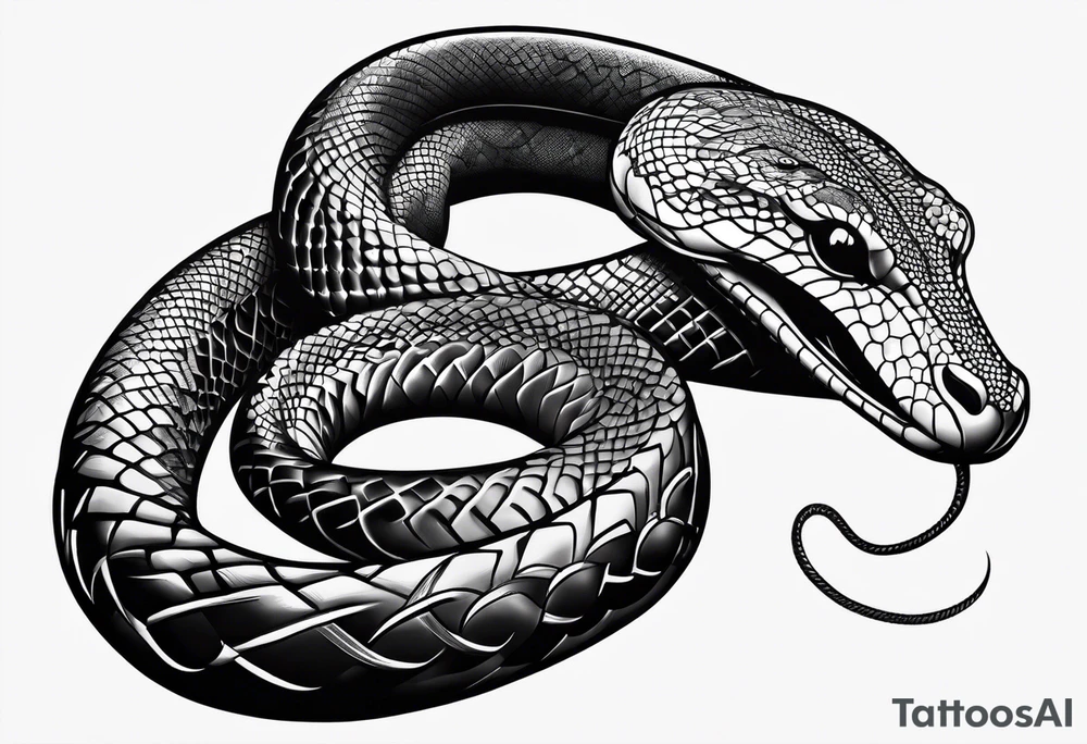 Black mamba symbol with black mamba snake wrapped around tattoo idea ...