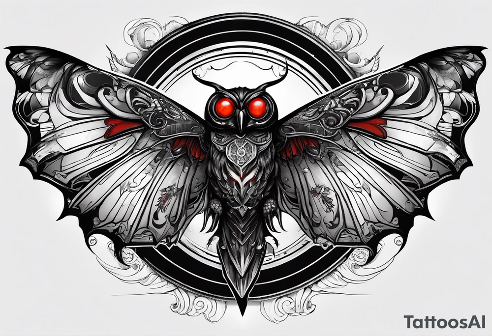 Mothman in action tattoo idea | TattoosAI