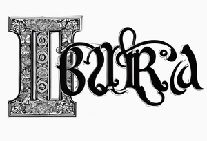 My last name IBARRA in old English with some Chicano designs around it ...