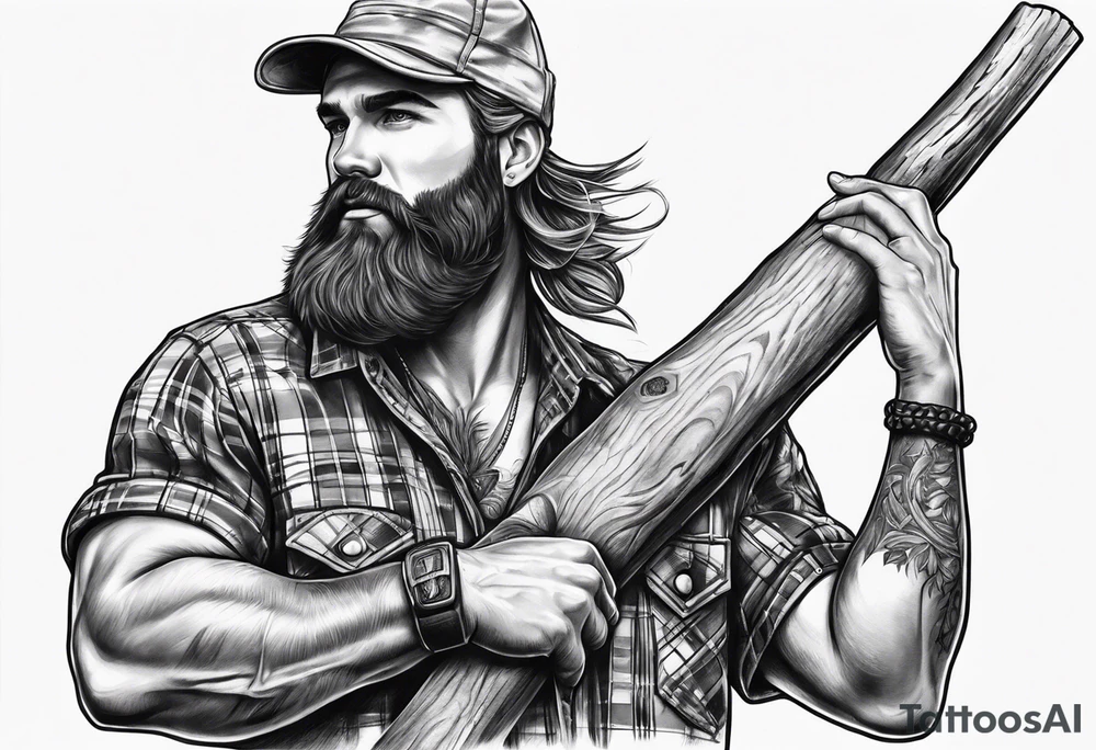 Lumber jack tattoo idea | TattoosAI