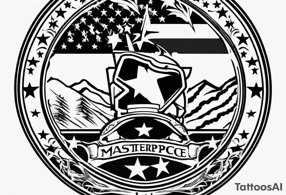 Us army star tattoo idea | TattoosAI