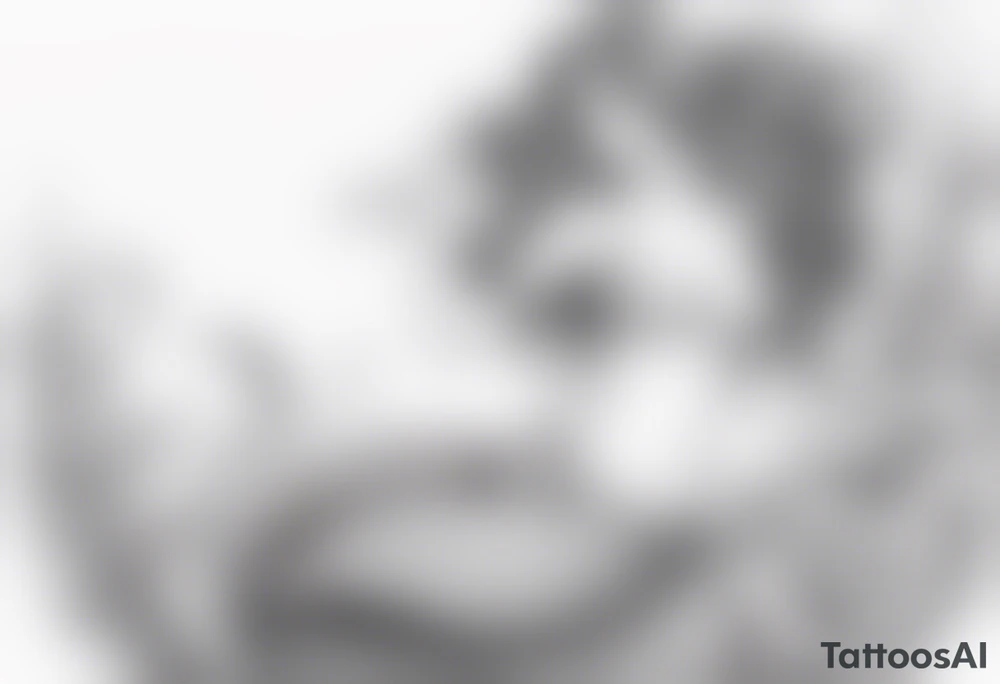 Draw a mermaid body with nice long fish tail with a shell bra tattoo ...