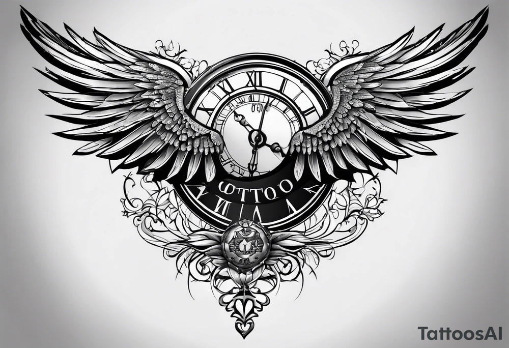 Roman numerals vertically with wings either side for the 10th of ...