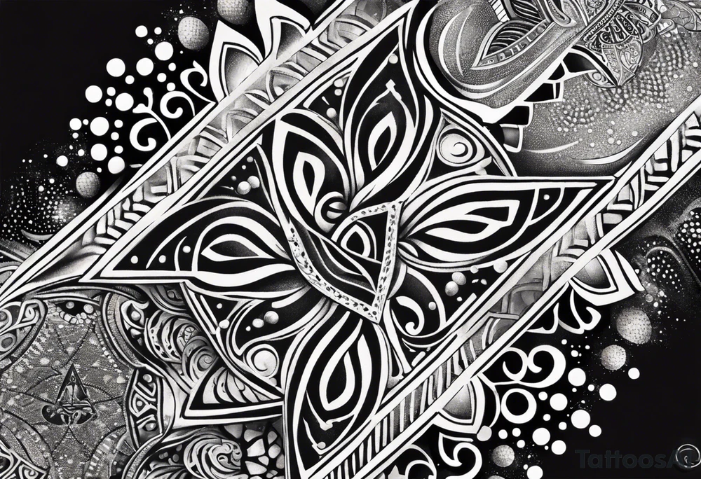 ankh mixed tribal whole arm tattoo idea | TattoosAI