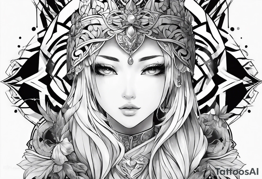 Animetry anime tattoo tattoo idea | TattoosAI