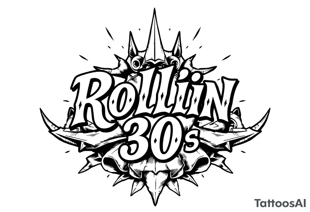 “Rollin 30s” tattoo idea | TattoosAI