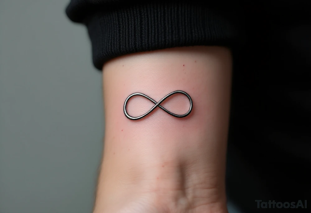 delicate silver infinity symbol, lightly shaded for a 3D metallic ...