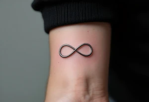 delicate silver infinity symbol, lightly shaded for a 3D metallic ...