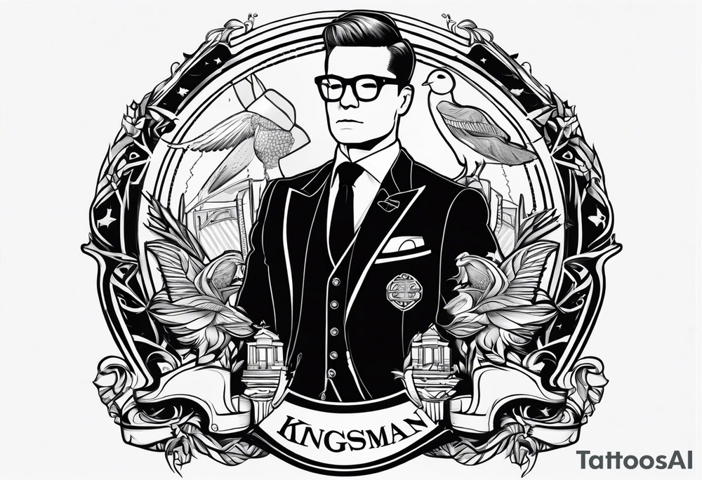 Logo de la pelicula kingsman tattoo idea | TattoosAI