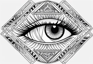 Variety simple line eyes flash sheet tattoo idea | TattoosAI