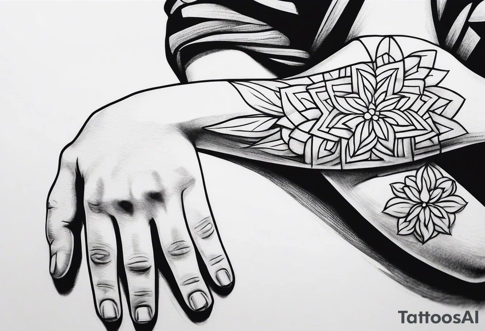 Extreme joint pain breaking through skin on arm sorrow sad tattoo idea ...