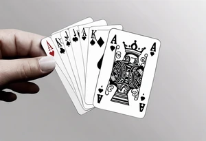 Ace and a king card small tattoo for hand but realistic tattoo idea ...