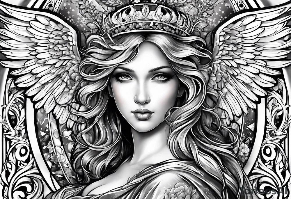Angel murial heaven tattoo idea | TattoosAI