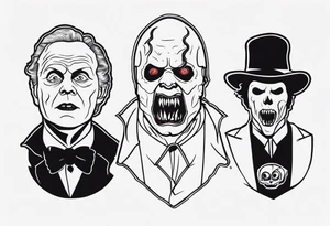 Classic horror movies tattoo idea | TattoosAI