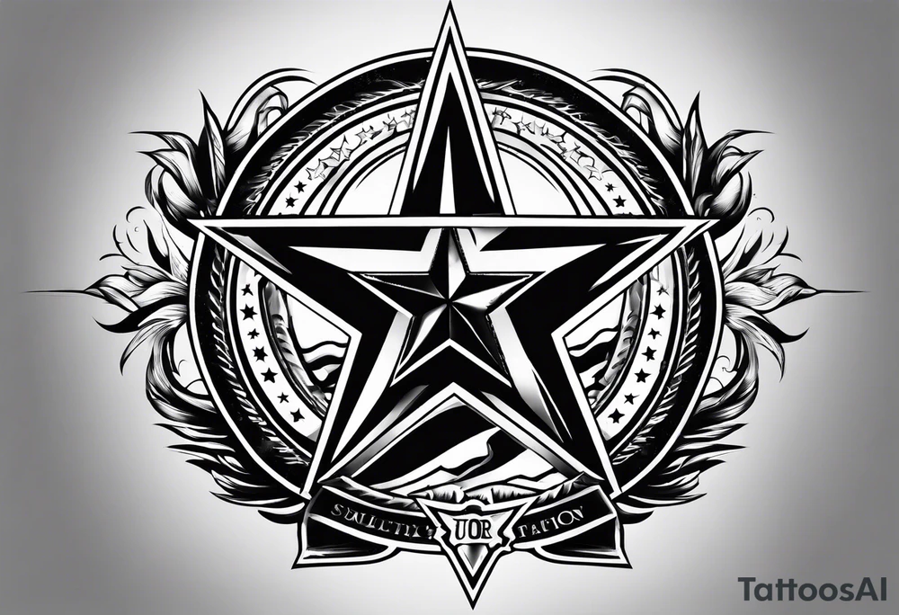 Us army star tattoo idea | TattoosAI