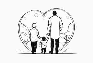Father son simple tattoo idea | TattoosAI