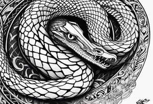 Passive snake tattoo idea | TattoosAI