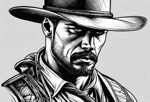 Gunfighter tattoo idea | TattoosAI