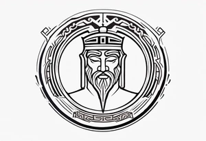 Ancient greek strength logo tattoo tattoo idea | TattoosAI
