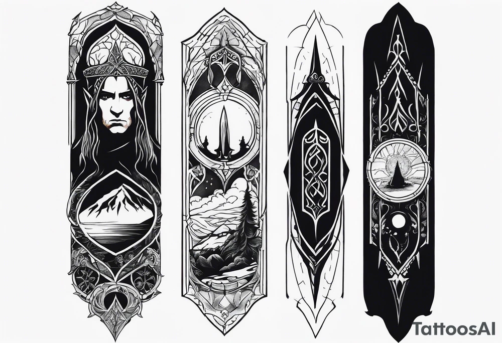 Lord of the rings forearm tattoo idea | TattoosAI