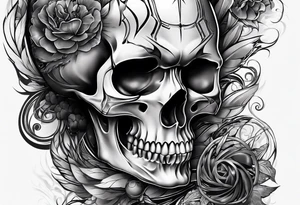 Extreme joint pain breaking through skin on arm skull sorrow sad tattoo ...