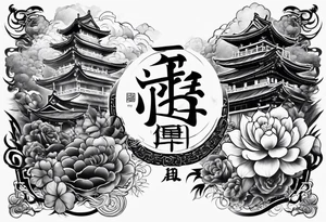 Japanese characters tattoo idea | TattoosAI