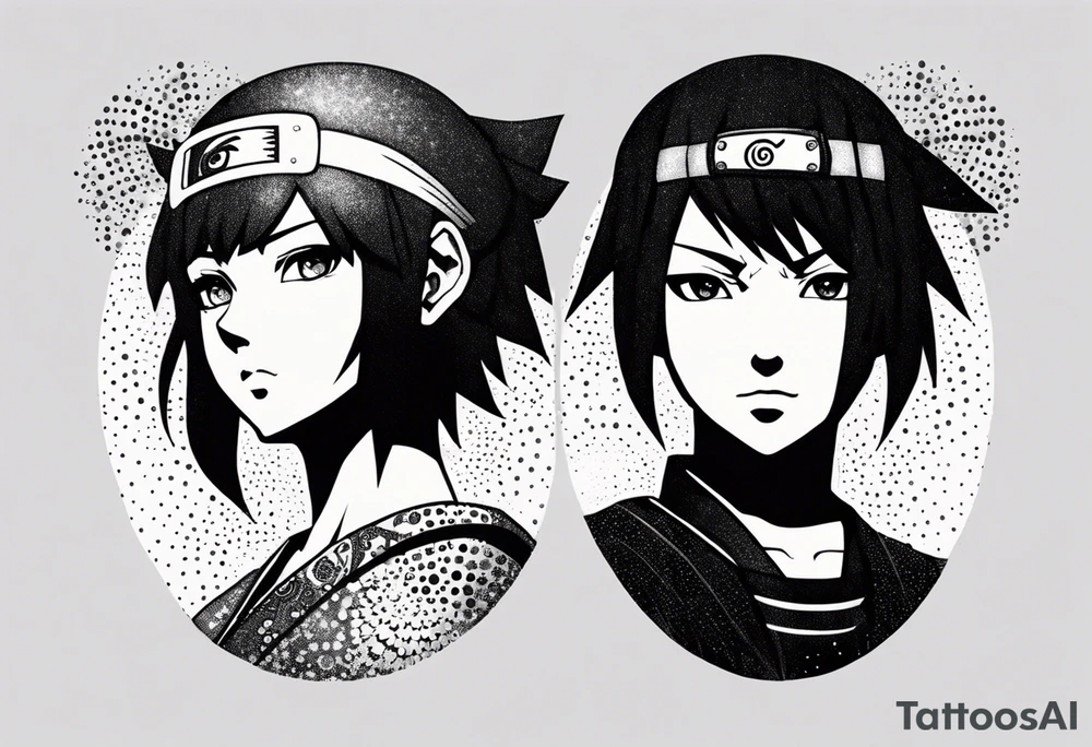 Hinata and hanabi from Naruto tattoo idea | TattoosAI