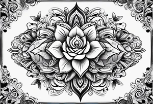Moko with only flowers and patterns tattoo idea | TattoosAI