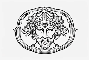 Ancient greek strength logo tattoo tattoo idea | TattoosAI