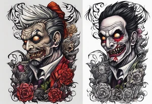 Beautiful Eldridge horror creature thigh tattoo tattoo idea | TattoosAI