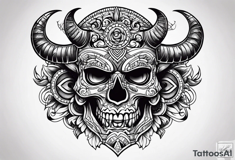 Mexican devil tattoo tattoo idea | TattoosAI