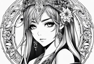 Animetry anime tattoo tattoo idea | TattoosAI