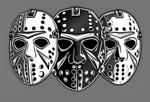 Friday the 13th Jason mask tattoo idea | TattoosAI