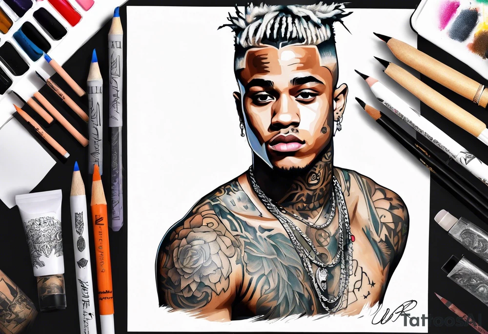 Xxxtentacion tattoo idea | TattoosAI