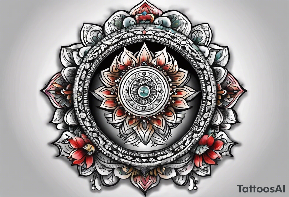 Small round tattoo with open in the middle, new york tattoo idea ...