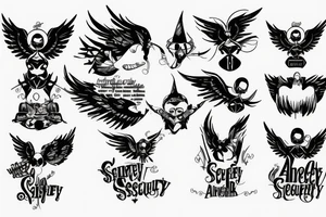 Cyber security angel tattoo idea | TattoosAI