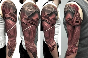 Anatomy of human wearing VR tattoo idea | TattoosAI