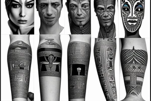 Egyptian Tats, that represent pain and integrity, also having a ...