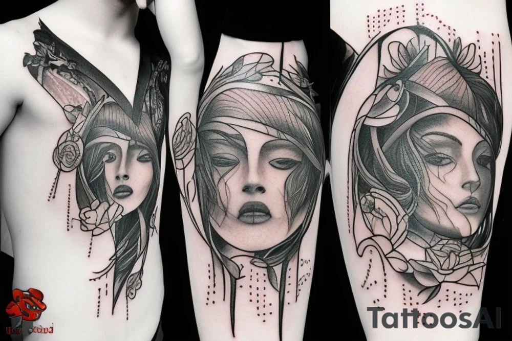 Female Water Bearer Tattoo